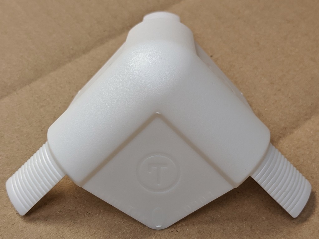 Trim Tex 3 Way 3/4" R. Bullnose Moulded External Corner Single Piece 904 | Profilestore