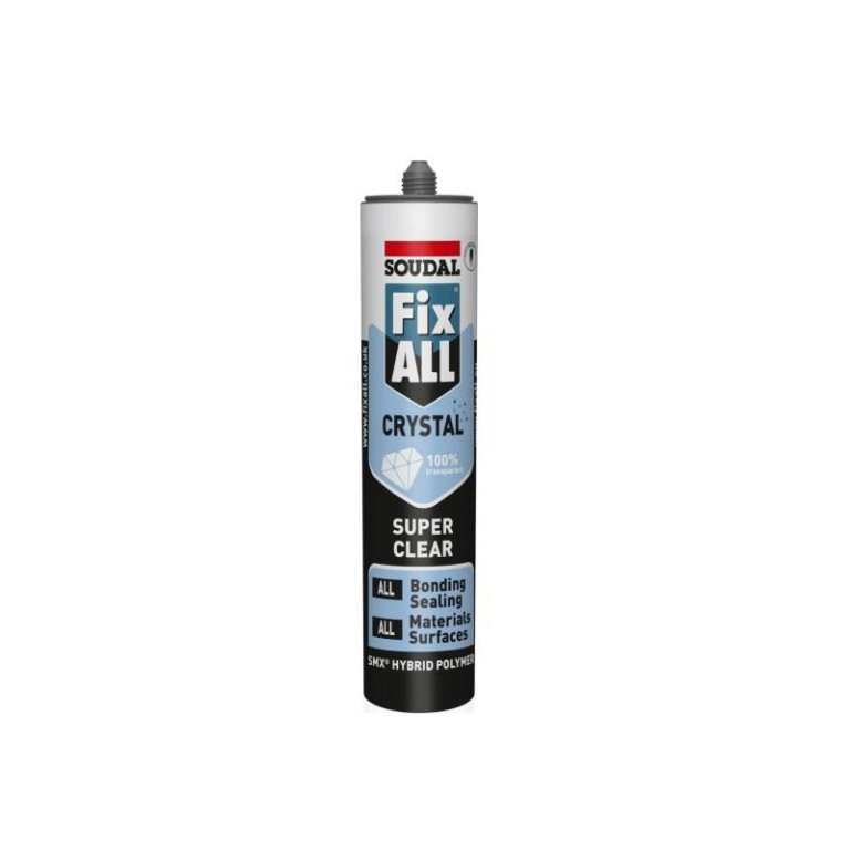 Soudal Fix All Crystal Clear Transparent Sealant 290ml Cartridge | Profilestore