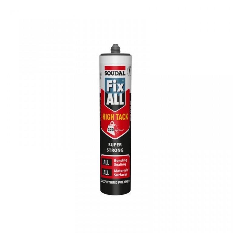 Soudal Fix All High Tack White Adhesive Sealant 290ml Cartridge | Profilestore
